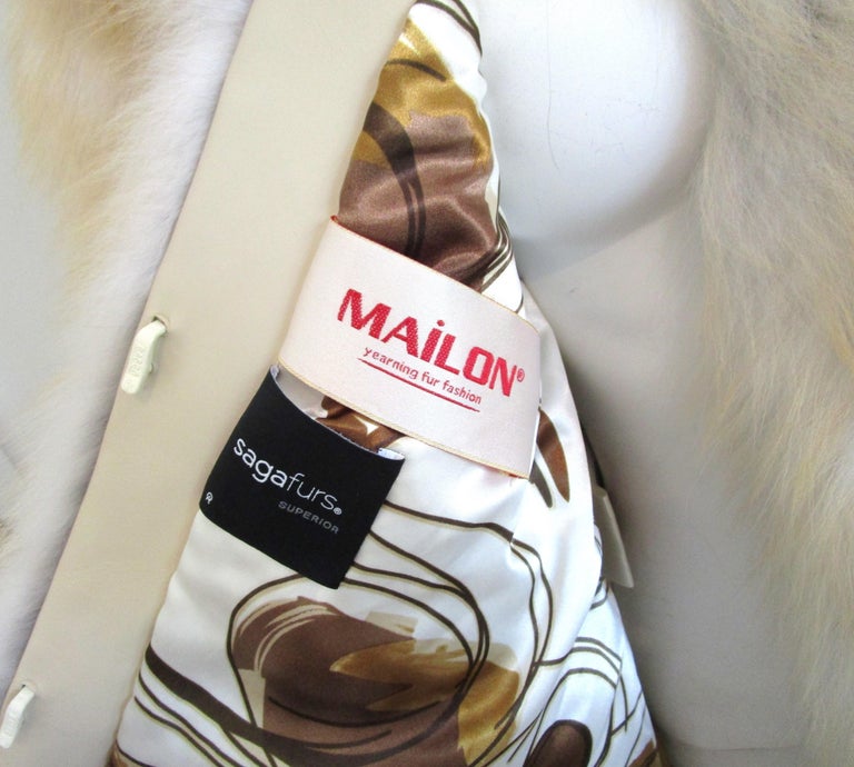 Natural Red Hooded Fox Mailon Coat / Parka / Jacket Unisex at 1stDibs