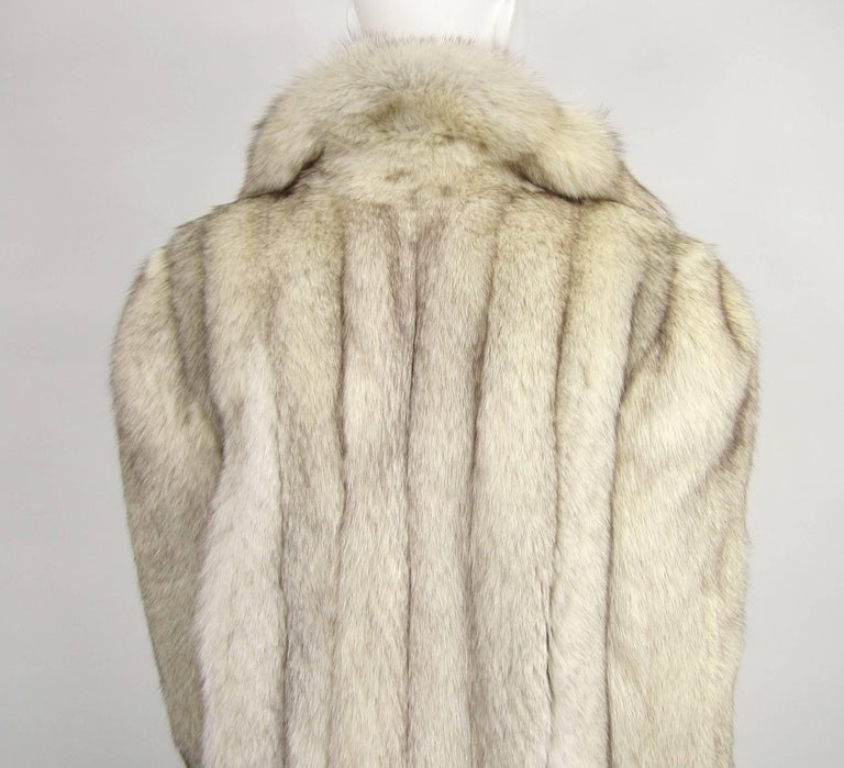 Stunning Full Length Silver Fox Coat at 1stDibs