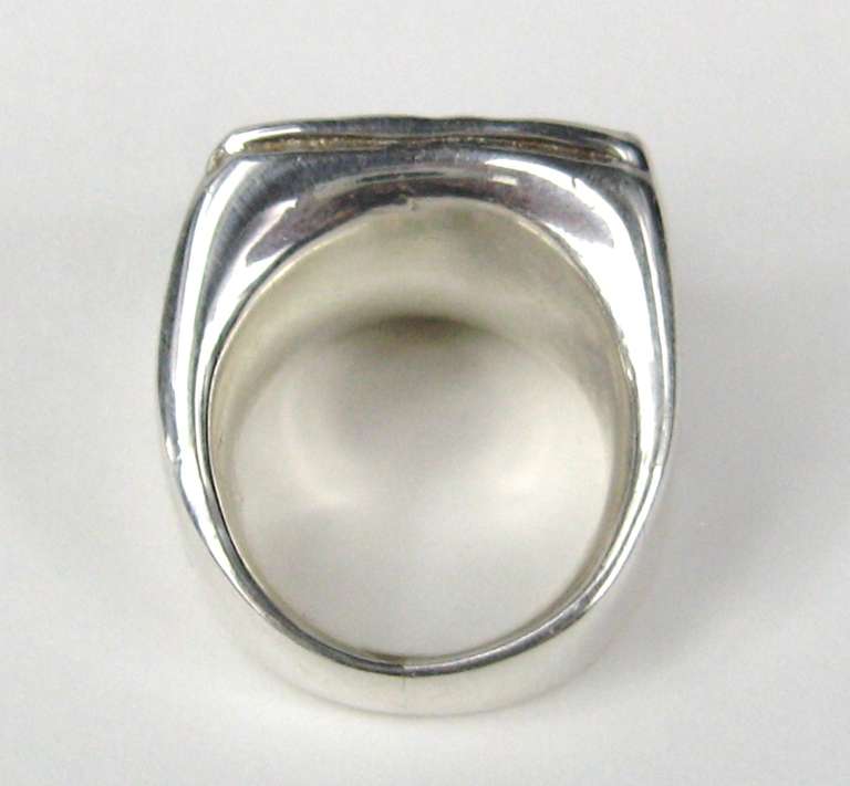 Sterling Silver Robert Lee Morris Heart Ring 1990s For Sale at 1stDibs