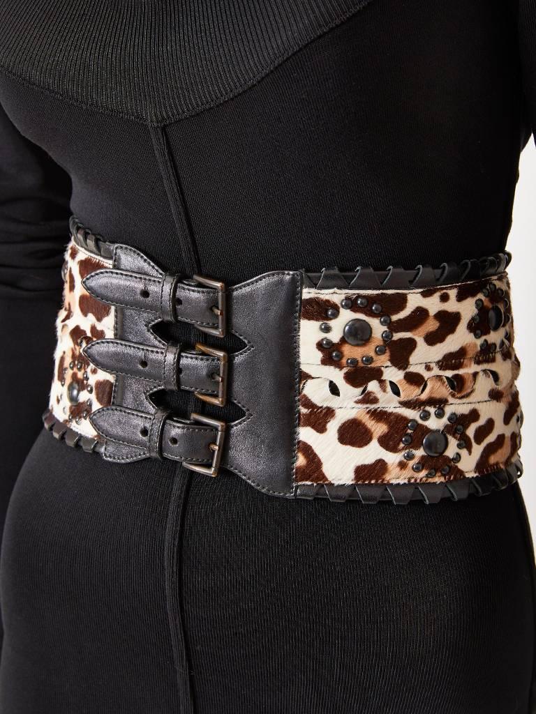 Alaia Stencilled Animal Print Belt at 1stDibs | animal print belts