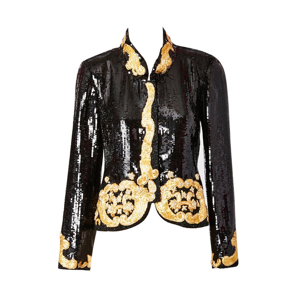 John Anthony Sequined and Beaded Evening Jacket at 1stDibs | beaded ...