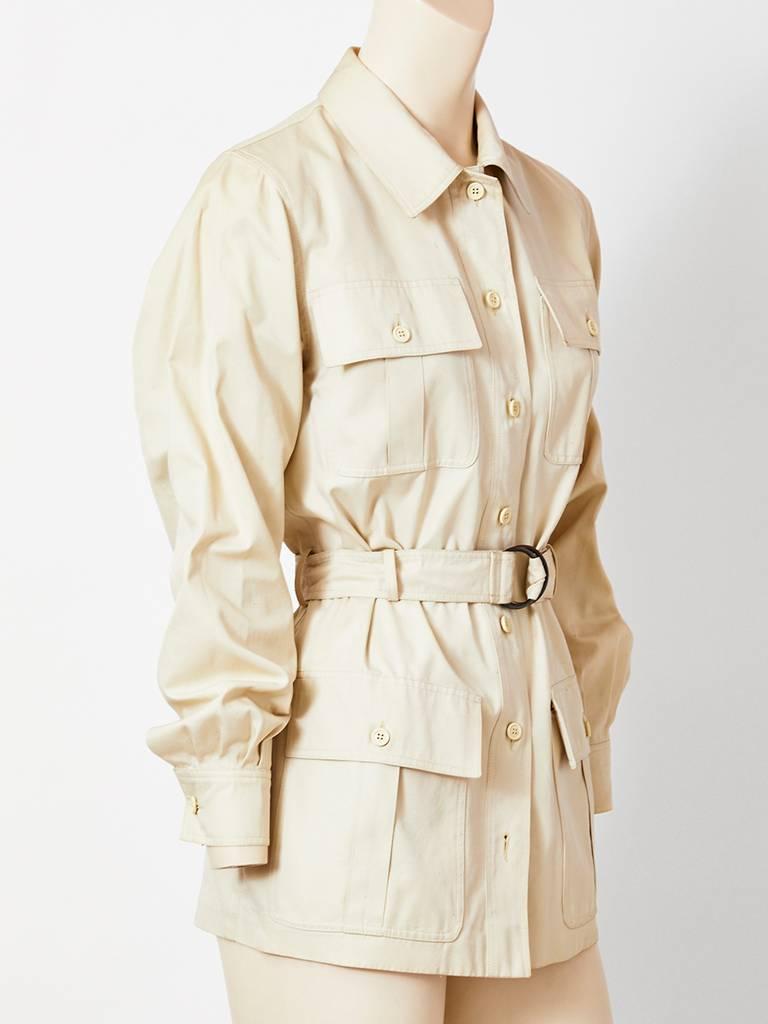 Yves Saint Laurent Belted Safari Jacket Late 70's at 1stDibs | safari ...