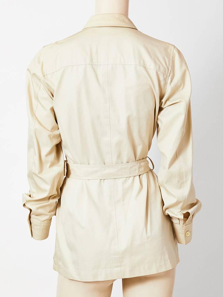 Yves Saint Laurent Belted Safari Jacket Late 70's at 1stDibs | safari ...