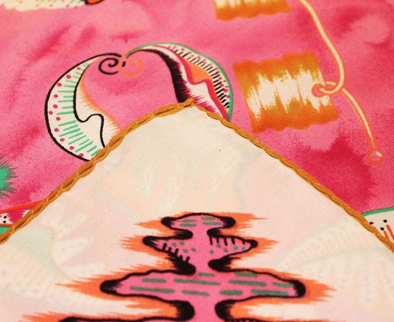 1980s Zandra Rhodes Silk Printed Scarf at 1stDibs | zandra rhodes 1980s