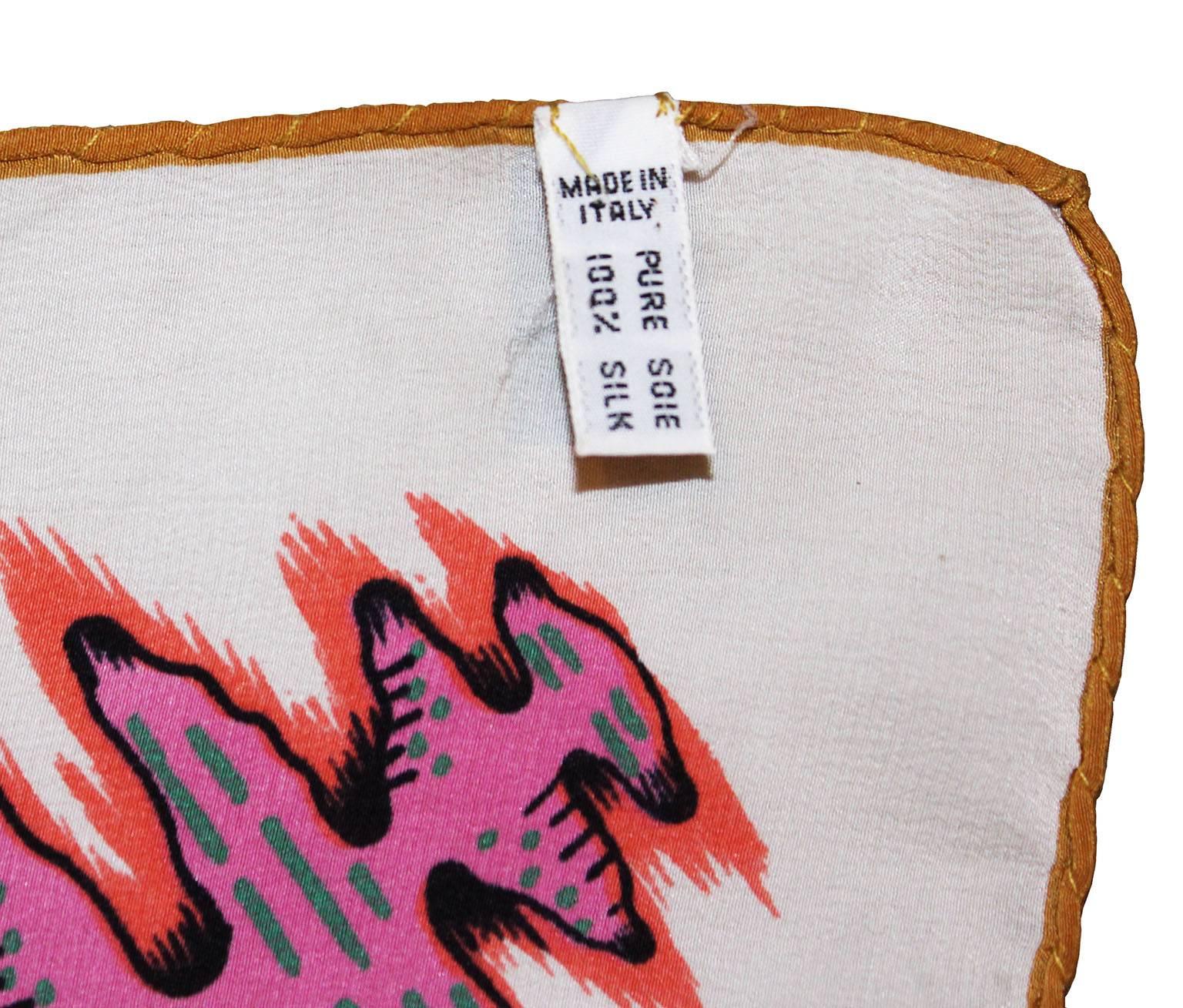 1980s Zandra Rhodes Silk Printed Scarf at 1stDibs | zandra rhodes 1980s ...