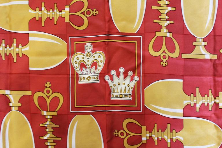 Hermes Silk Scarf Chess Design by P Peroy at 1stDibs | chess scarf