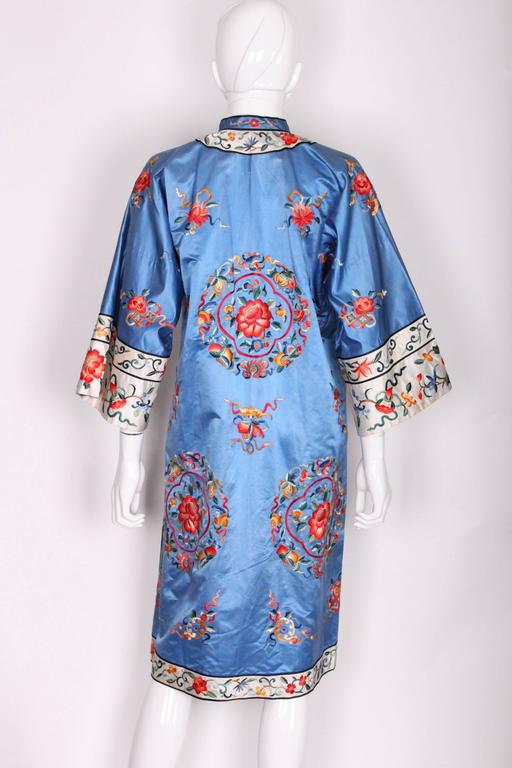 1960s Chinese Blue Silk, Embroiderd Jacket at 1stDibs