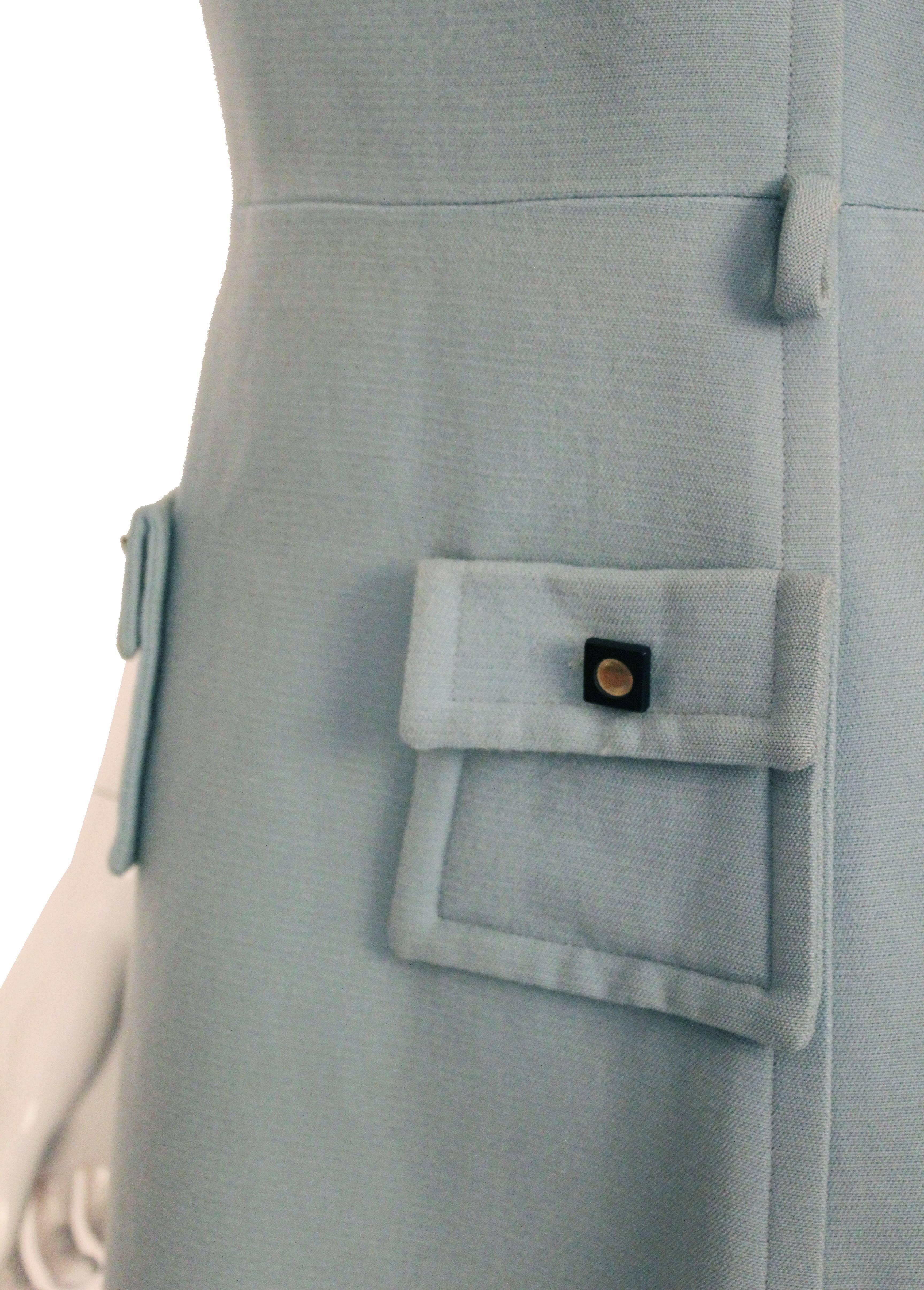 1960s Structured Blue Mod Mini Dress at 1stDibs | blue mod dress ...