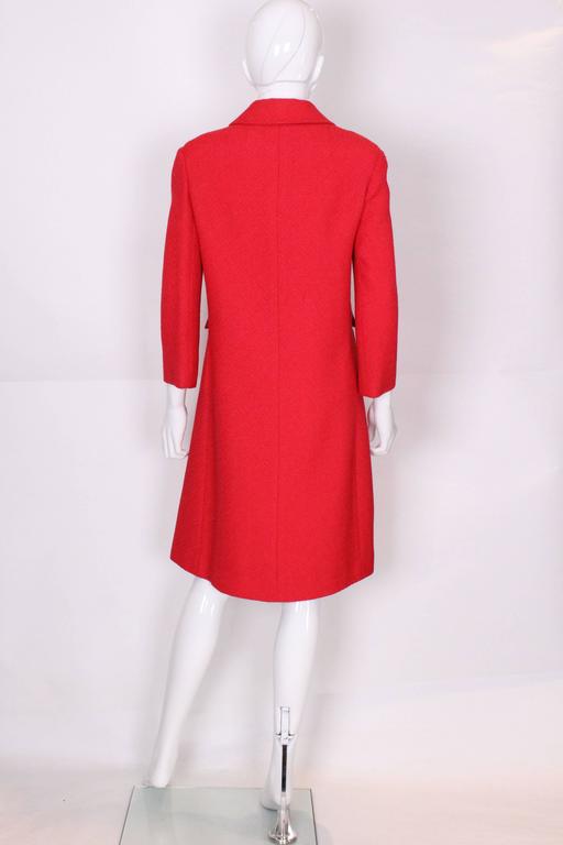 1960s Red Wool Boucle Coat at 1stDibs
