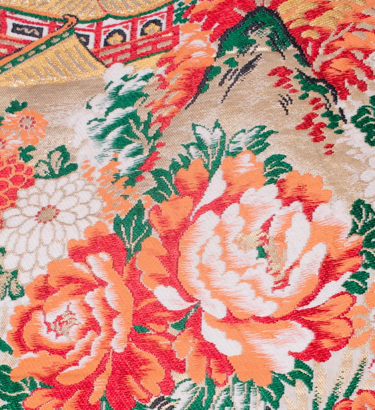 Vintage Japanese Silk Panel For Sale at 1stDibs