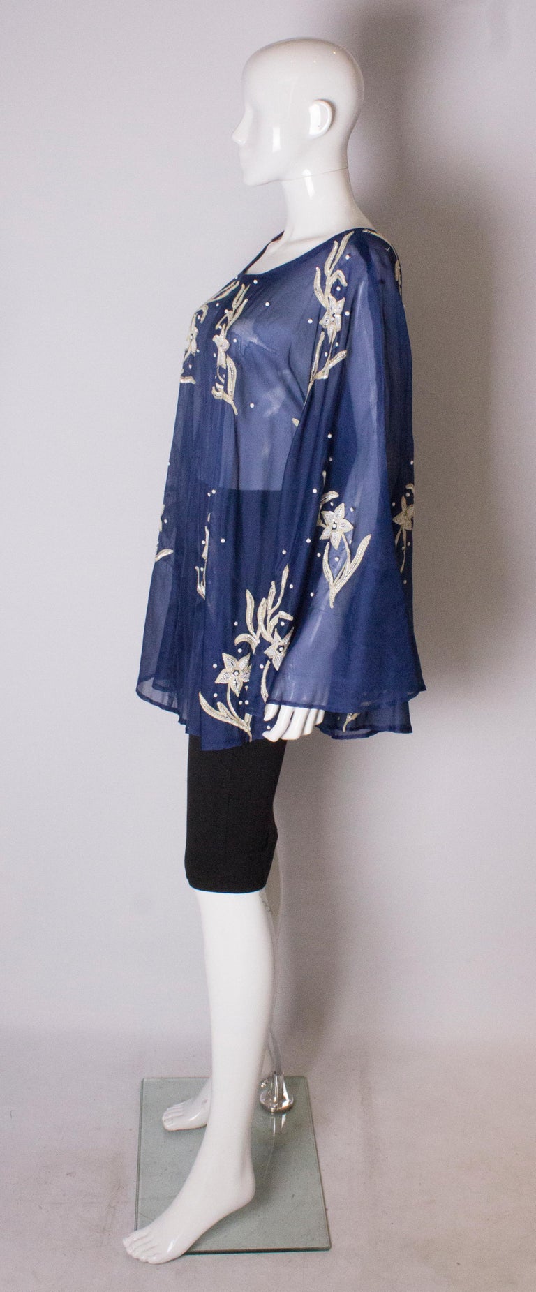 Oversize Vintage Top with Sequin Detail For Sale at 1stDibs