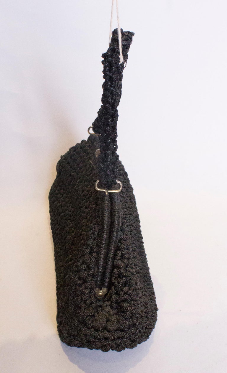 Black Vintage Raffia Bag at 1stDibs | black raffia bag, vintage raffia ...