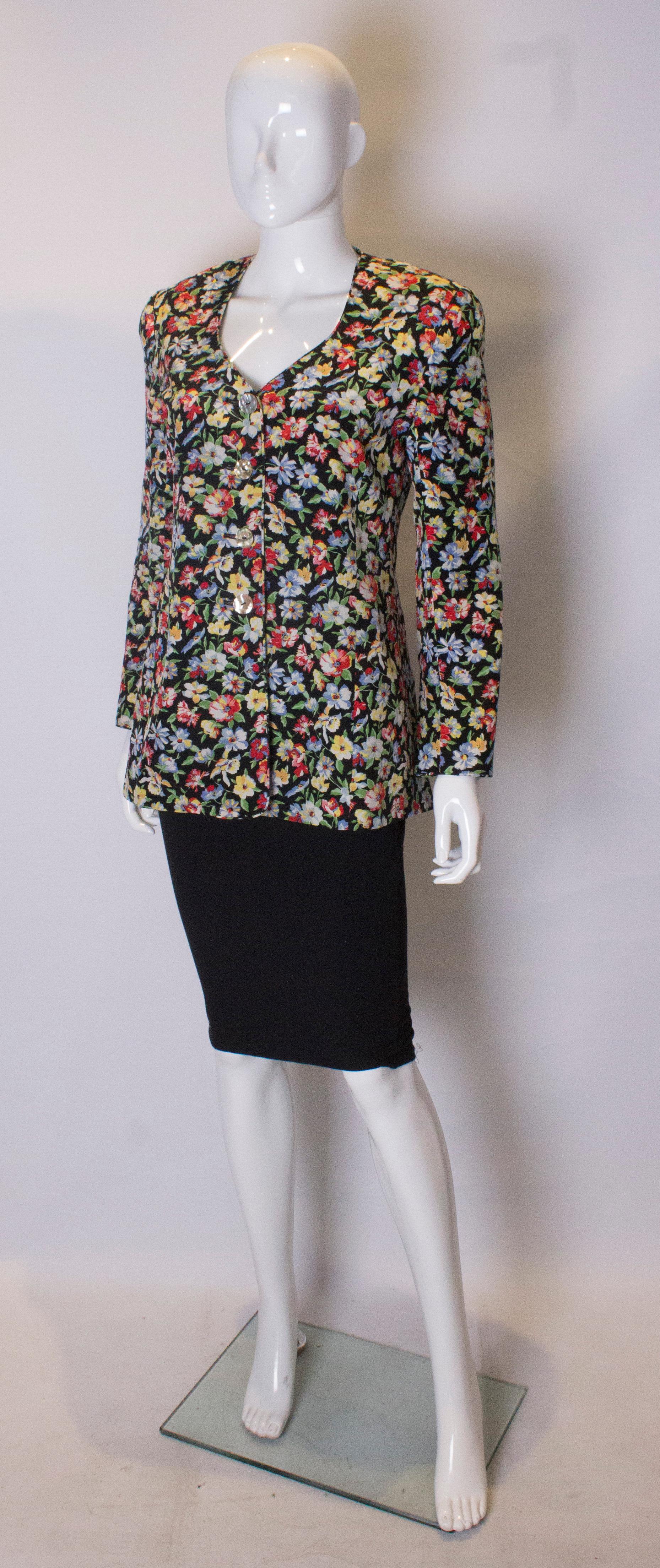 Vintage Caroline Charles Silk Jacket For Sale at 1stDibs | caroline ...