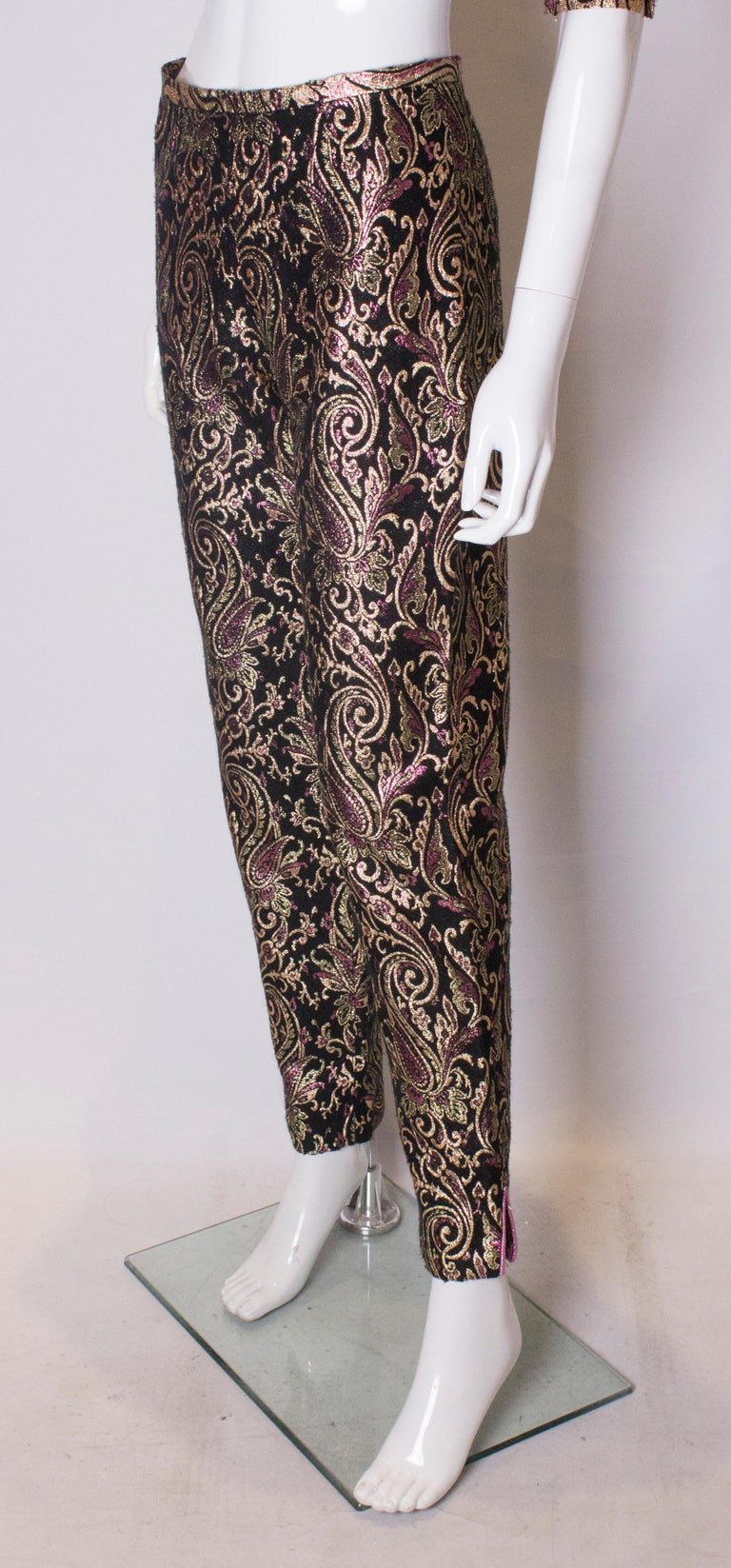 Vintage Brocade Trousers at 1stDibs