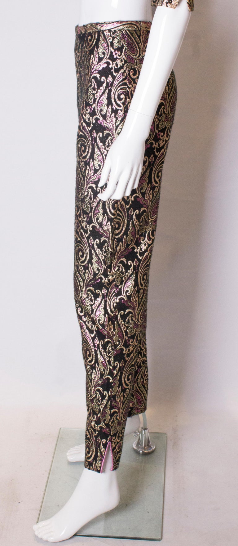 Vintage Brocade Trousers at 1stDibs