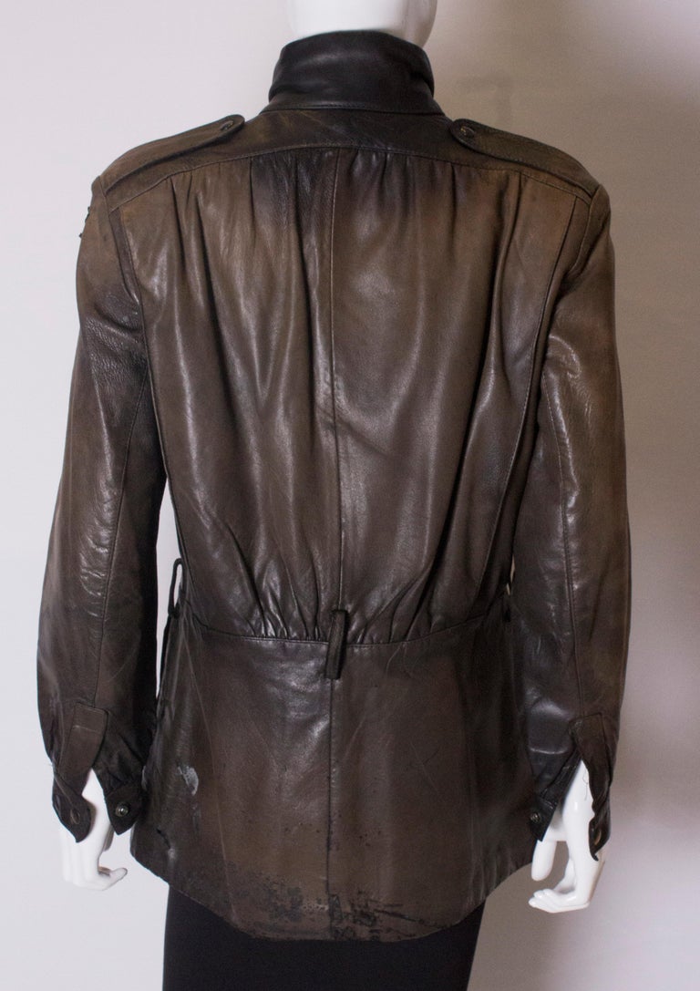 Vintage Leather Jacket with Great Detail For Sale at 1stDibs