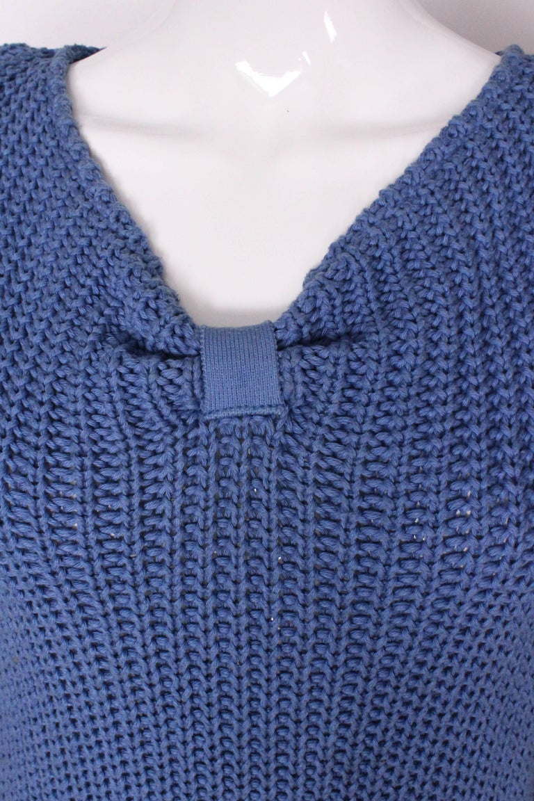 Vintage 1980s Jean Muir Blue Jumper For Sale at 1stDibs