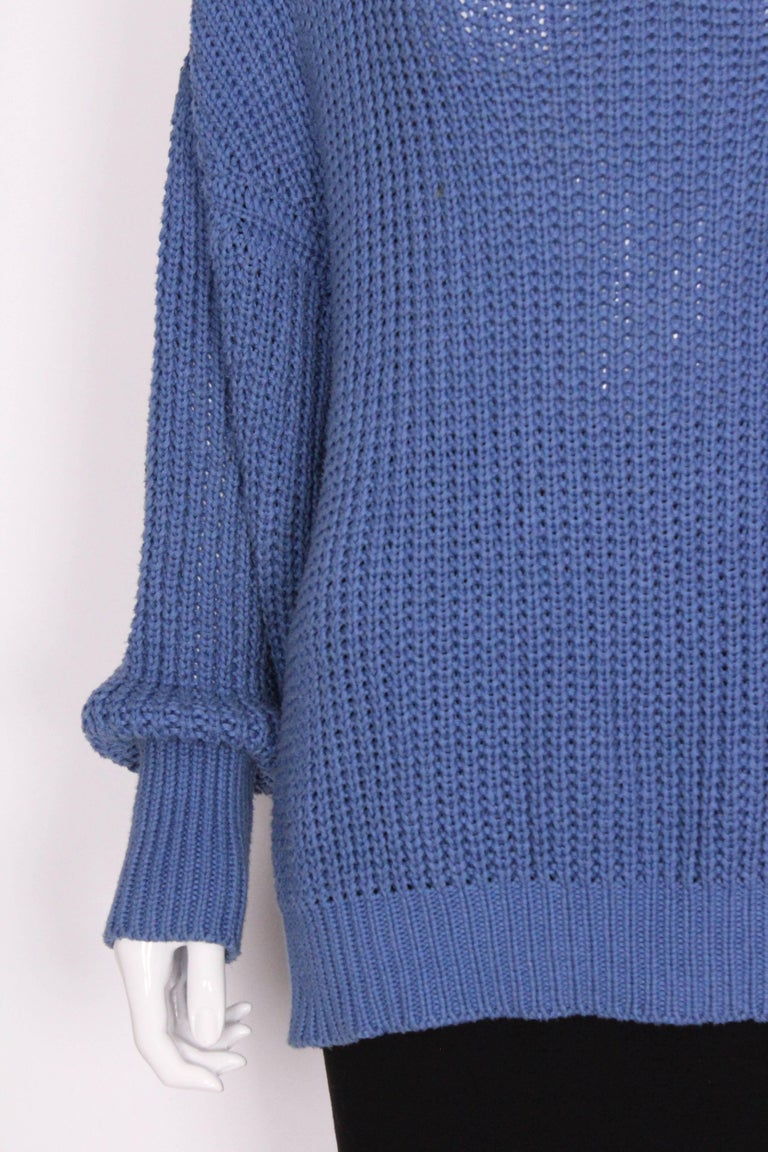 Vintage 1980s Jean Muir Blue Jumper For Sale at 1stDibs