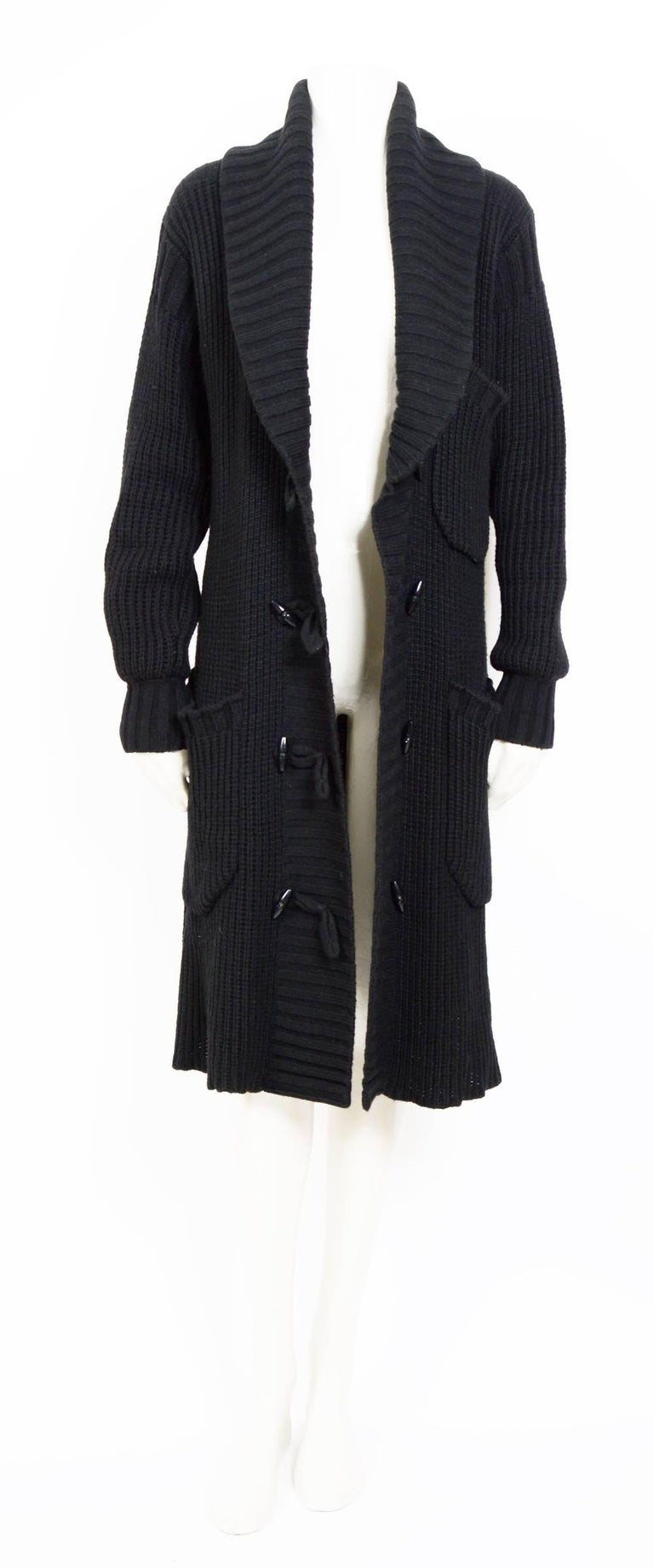 Yves Saint Laurent Vintage Tricot Black Wool and Alpaca Cardigan For ...
