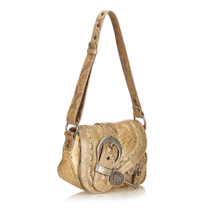 Dior Beige Python Shoulder Bag at 1stDibs