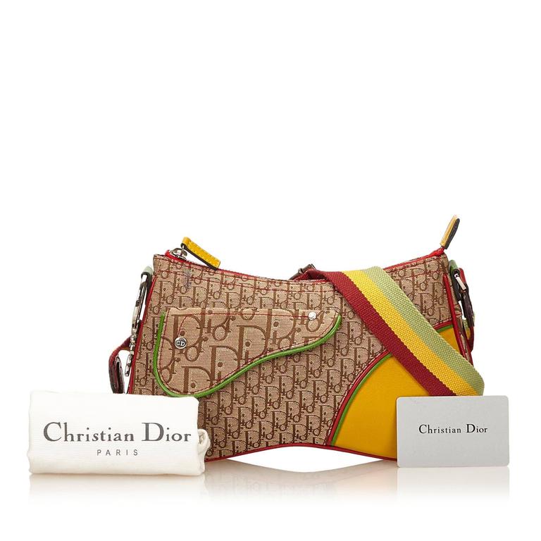 Dior Brown Jacquard Diorissimo Rasta Shoulder Bag at 1stDibs | rasta ...