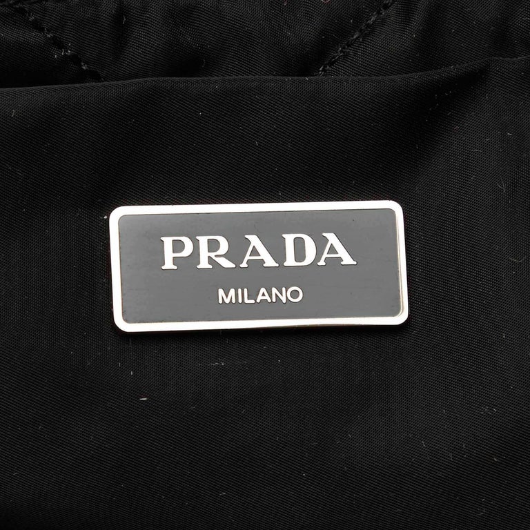 Prada Navy Blue Bomber 2 Way Handbag For Sale at 1stDibs