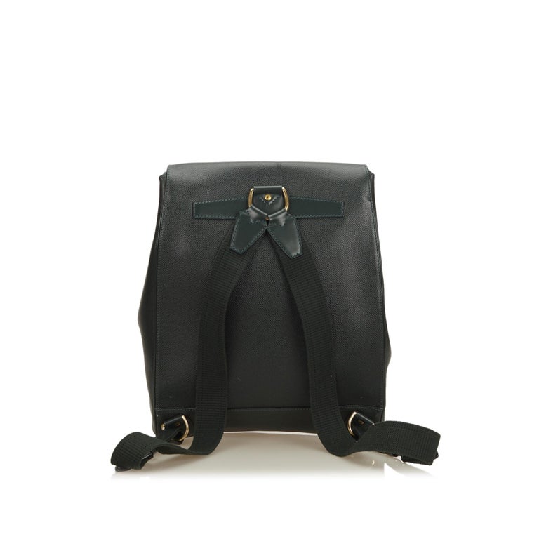 Louis Vuitton Dark Green Taiga Leather Cassiar Backpack at 1stDibs ...