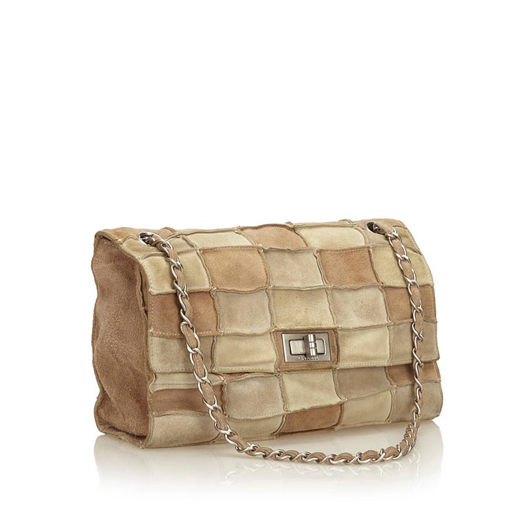 Chanel Beige x Multi Reissue Patchwork Flap Bag at 1stDibs