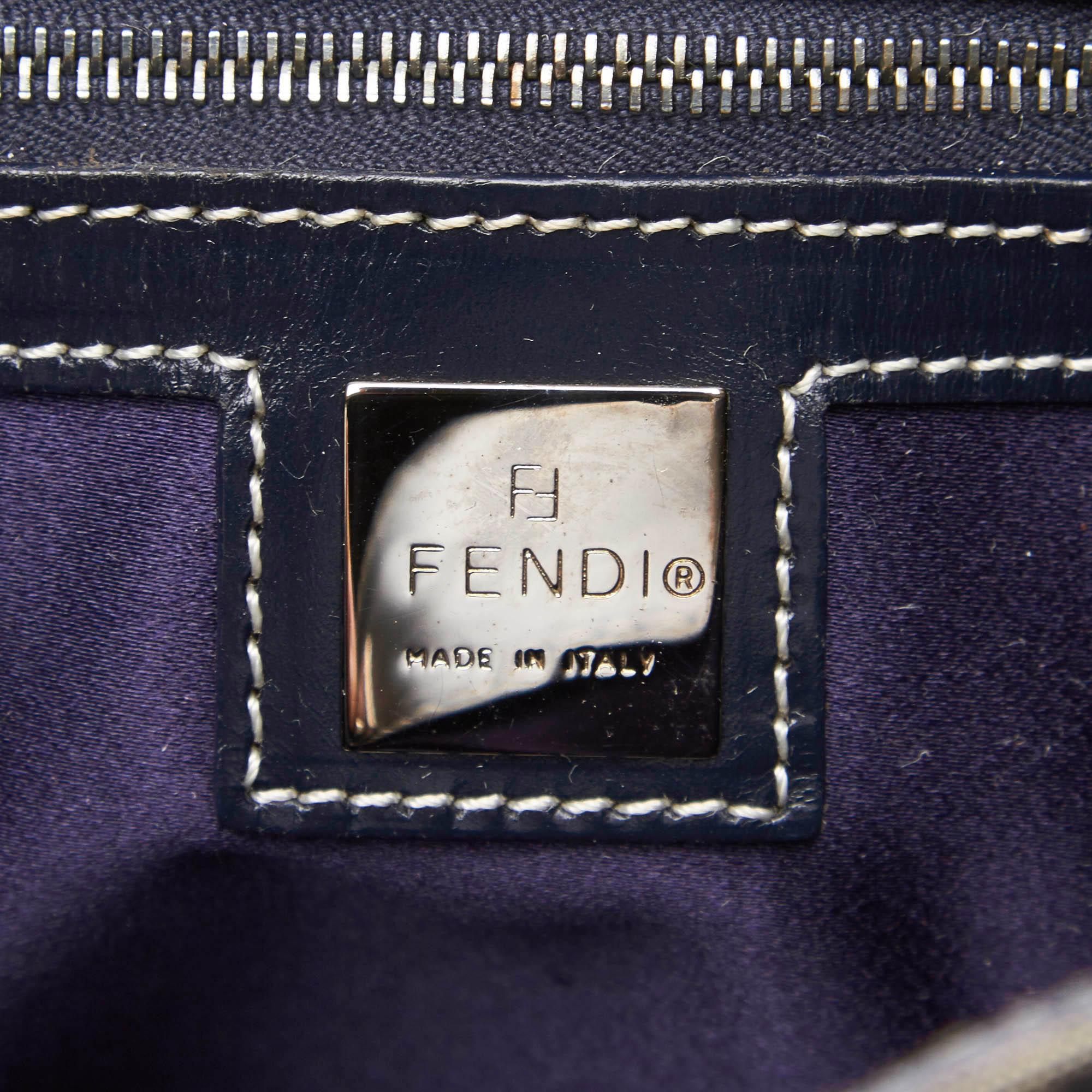 Fendi Gray x Light Gray x Blue x Dark Blue Zucchino Canvas Tote Bag For ...