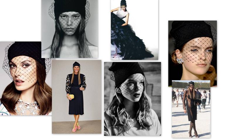 Stephen Jones For JIL SANDER Runway Veiled Beanie Black Hat NEW at 1stDibs