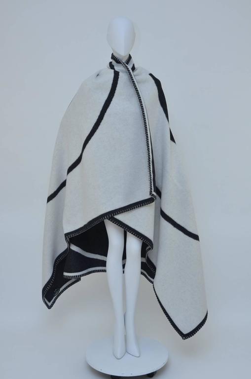 CHANEL Black and Off White Large CC Logo Travel Home Decor Throw ...