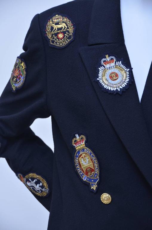 Rare CHANEL Embroidered Beaded Patches Jacket 38 Mint at 1stDibs ...