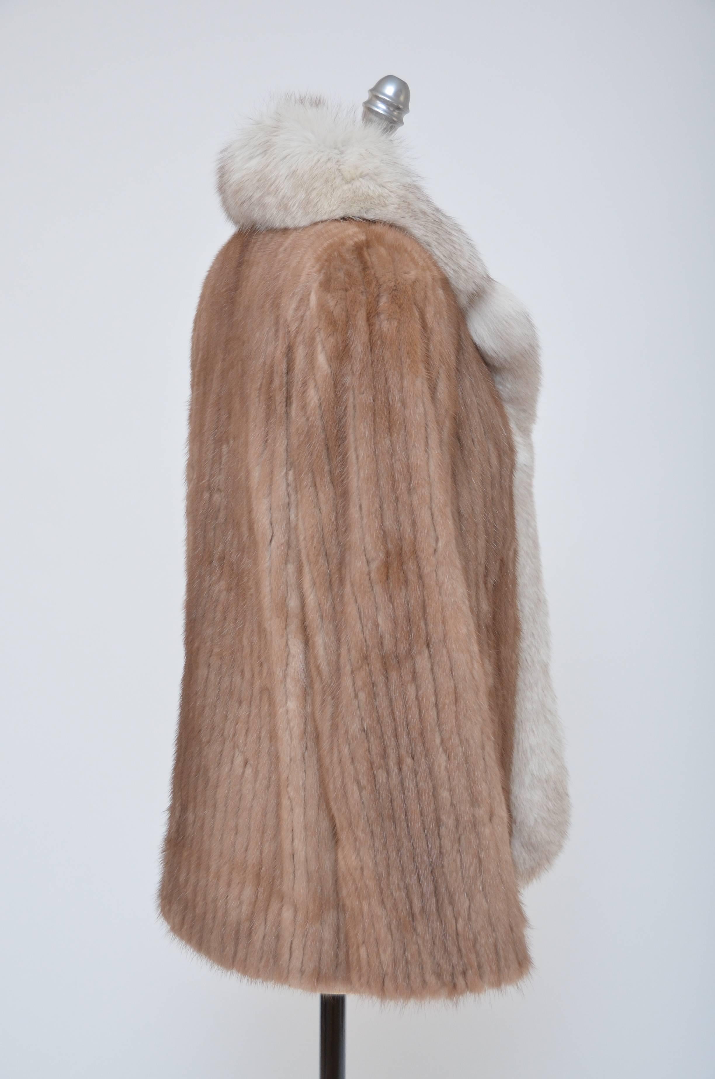 Rare CHANEL Vintage Fox Trimmed Mink Coat For Sale at 1stDibs | 100 ...