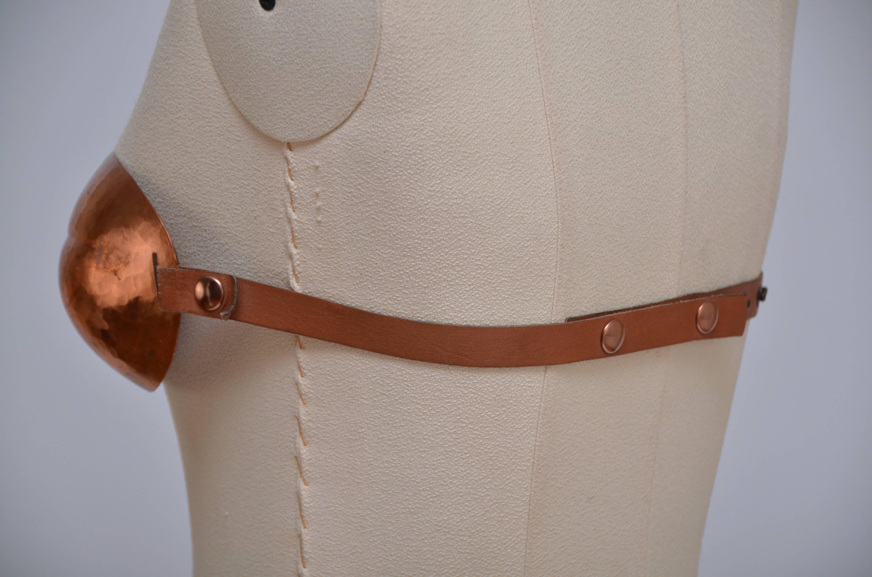 Krizia Metal Red Copper Bra With Leather Straps, 1980s at 1stDibs ...