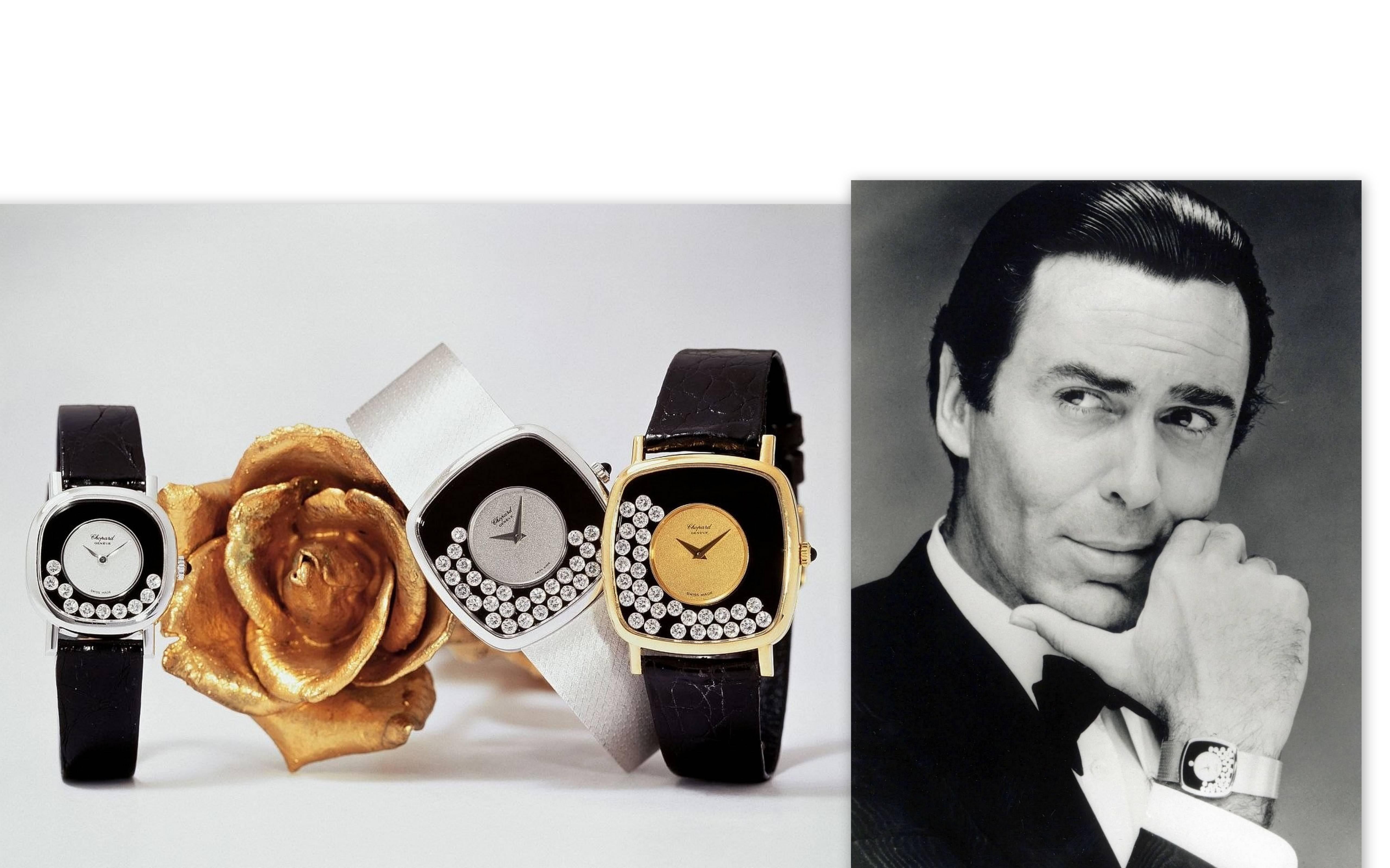 Chopard 1St Edition "Happy Diamonds " 18K Gold 1970's Deco Style Watch ...