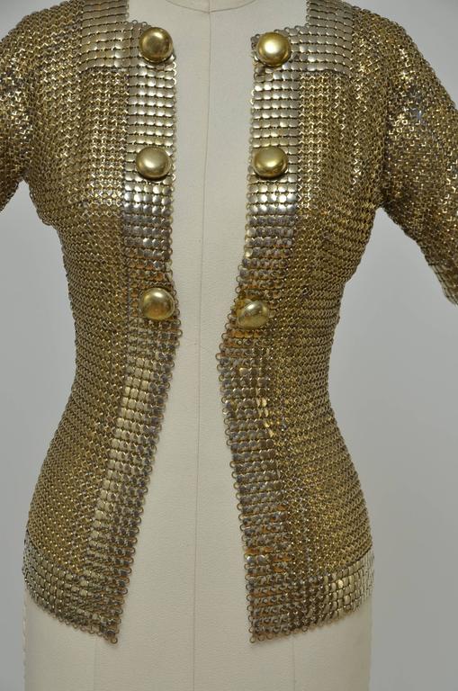 Paco Rabanne Chain Mail Metal Jacket, Early 1968 at 1stDibs | chainmail ...