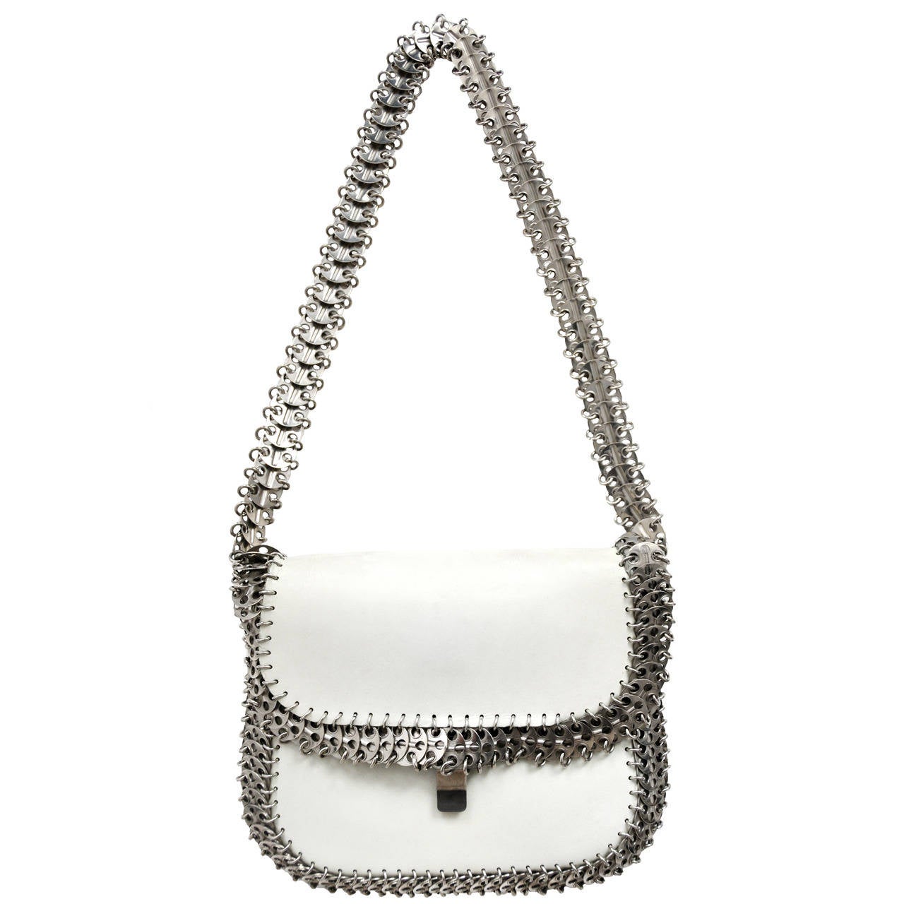 Paco Rabanne White Leather Purse at 1stDibs