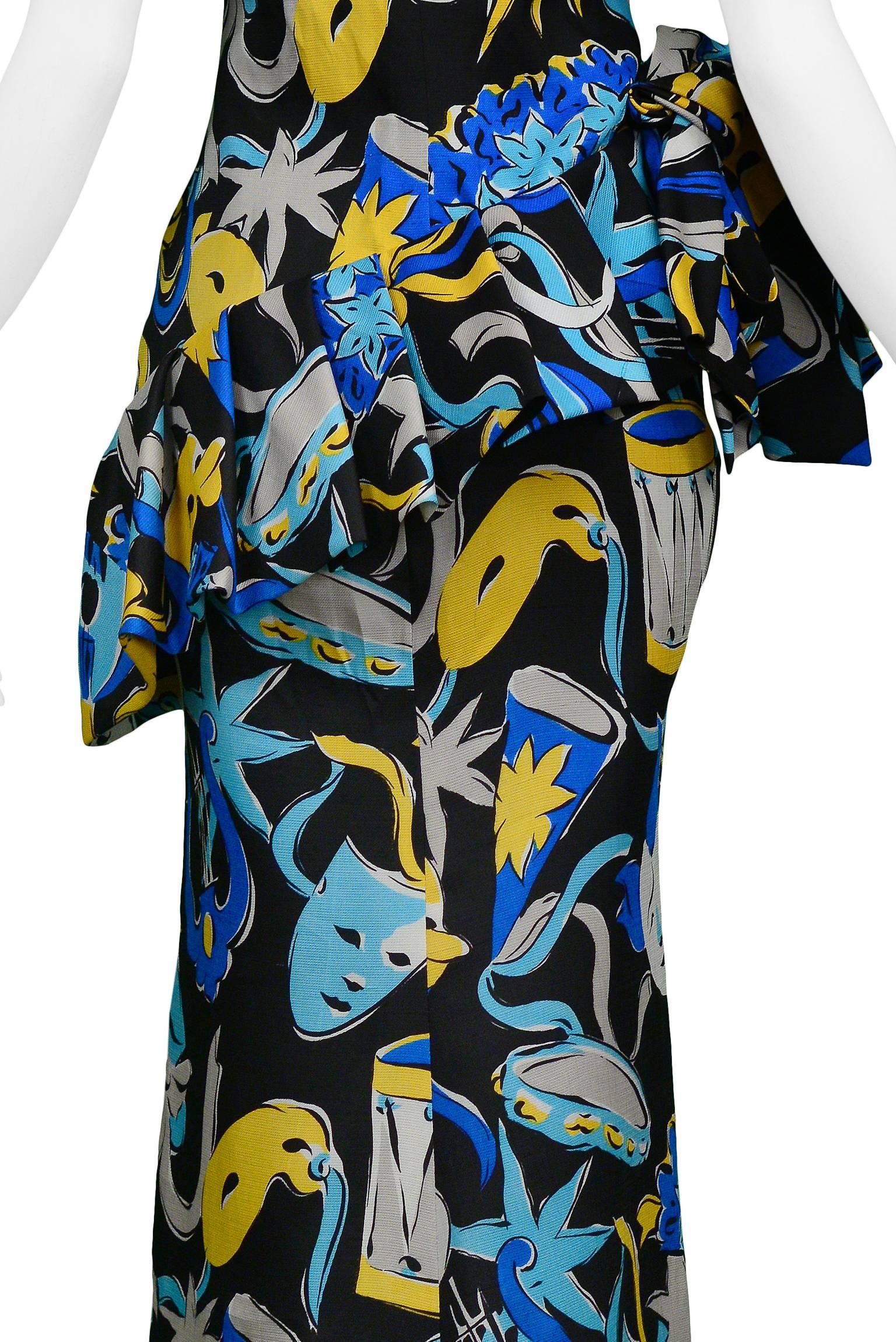 Vintage Yves Saint Laurent Masquerade and Stars Picasso Style Print ...