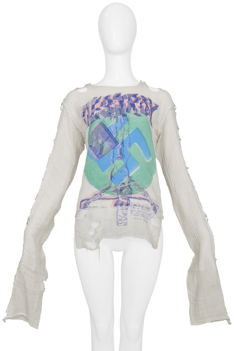 Vintage 1970s Vivienne Westwood and Malcolm McLaren Seditionaries 'Destroy' Muslin at 1stDibs ...