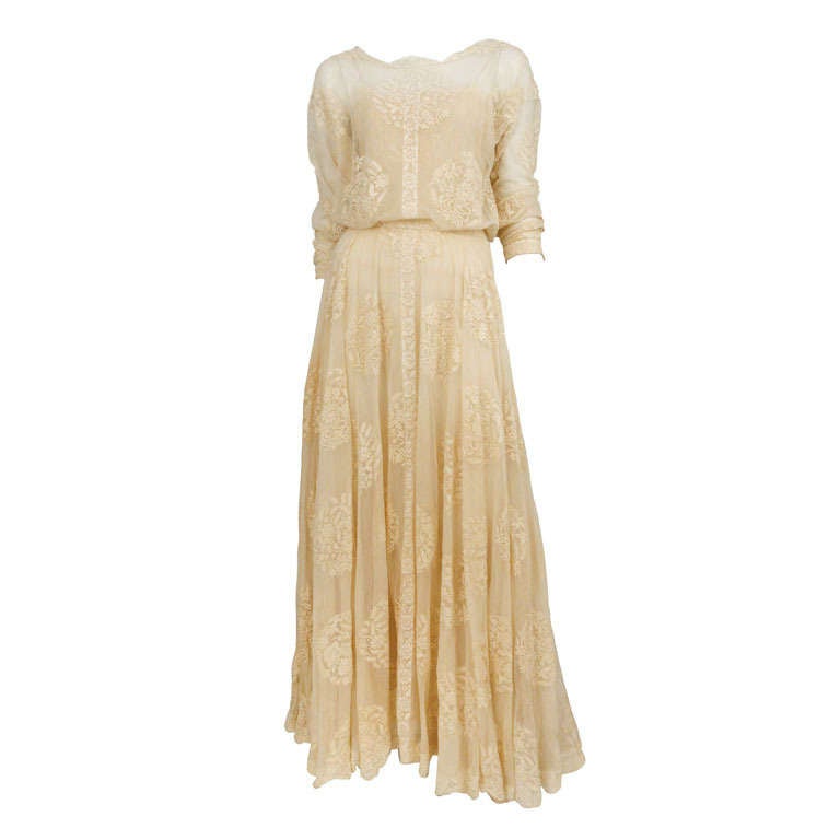 Chanel Lace Gown at 1stDibs