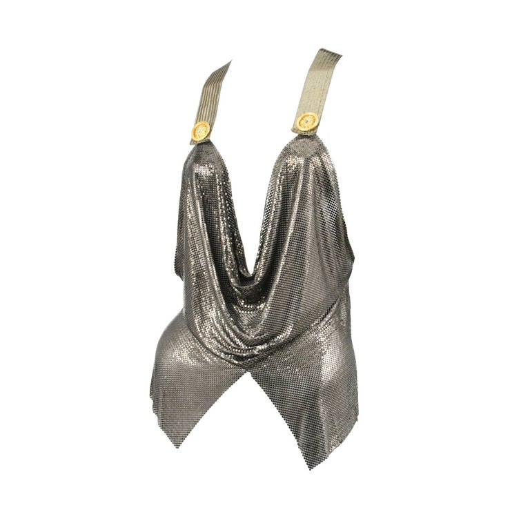 Versace Pewter Chain Mail Top at 1stDibs | versace chain mail, versace ...