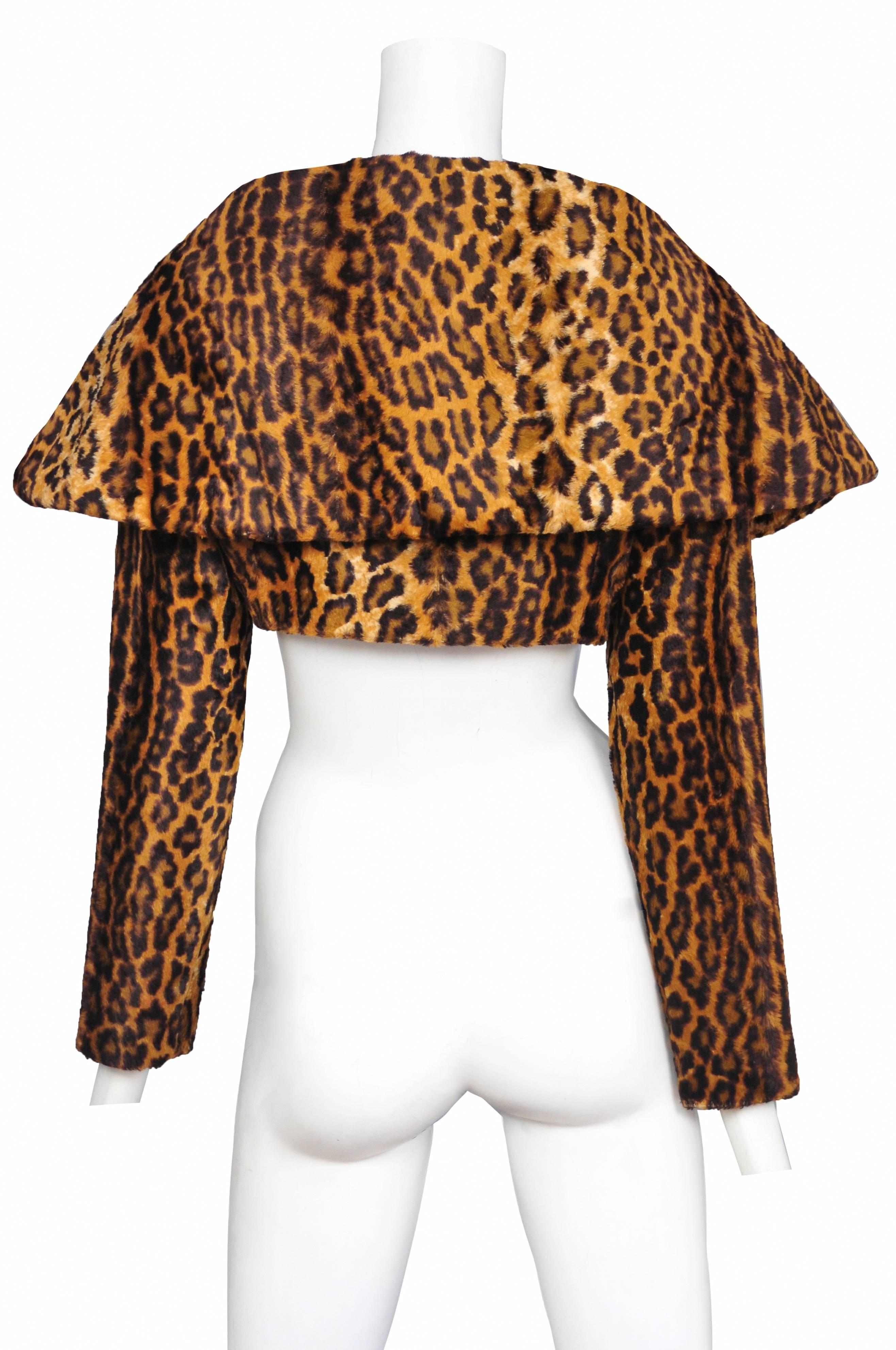 Leopard Cropped Jacket at 1stDibs