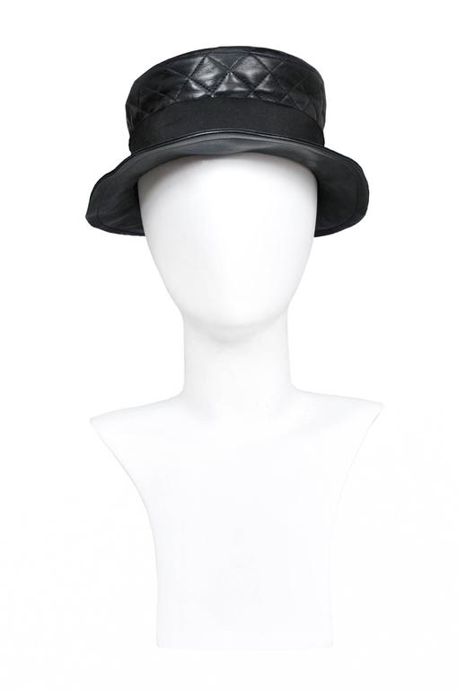 Chanel Leather Quilted Hat at 1stDibs | chanel sailor hat, chanel hat ...