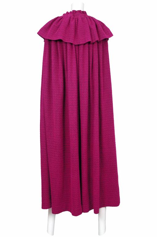 Yves Saint Laurent Magenta Cape at 1stDibs | yves saint laurent cape