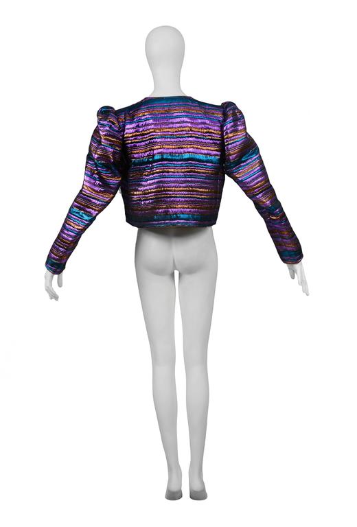 Yves Saint Laurent Metallic Purple and Blue Jacket at 1stDibs ...
