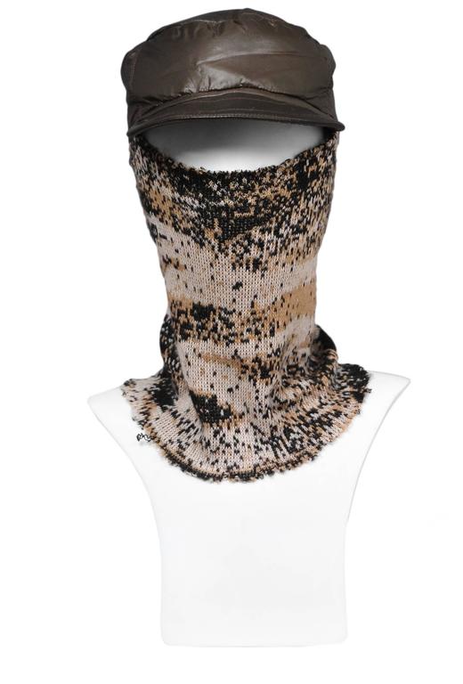 Raf Simons Digital Camouflage Knit and Nylon Balaclava Hat 2002-03 at ...