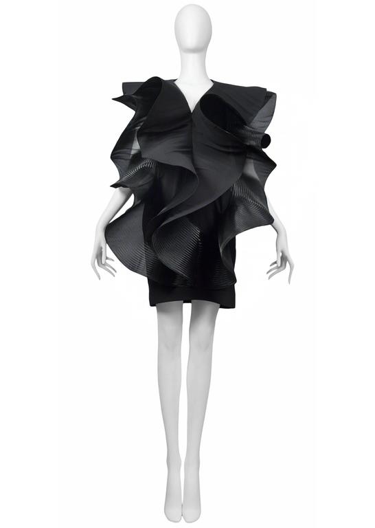 Pierre Cardin Couture Architectural Ruffle Dress at 1stDibs