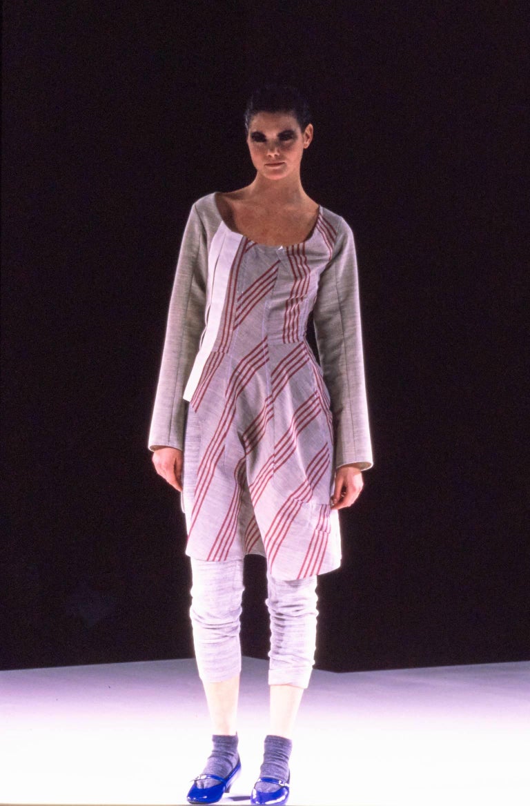 Comme des Garcons Deconstructed Corset Tunic Top With Stripe Panels ...