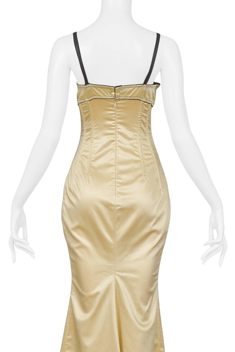 Dolce and Gabbana Pale Yellow Satin Bustier Gown at 1stDibs | yellow ...