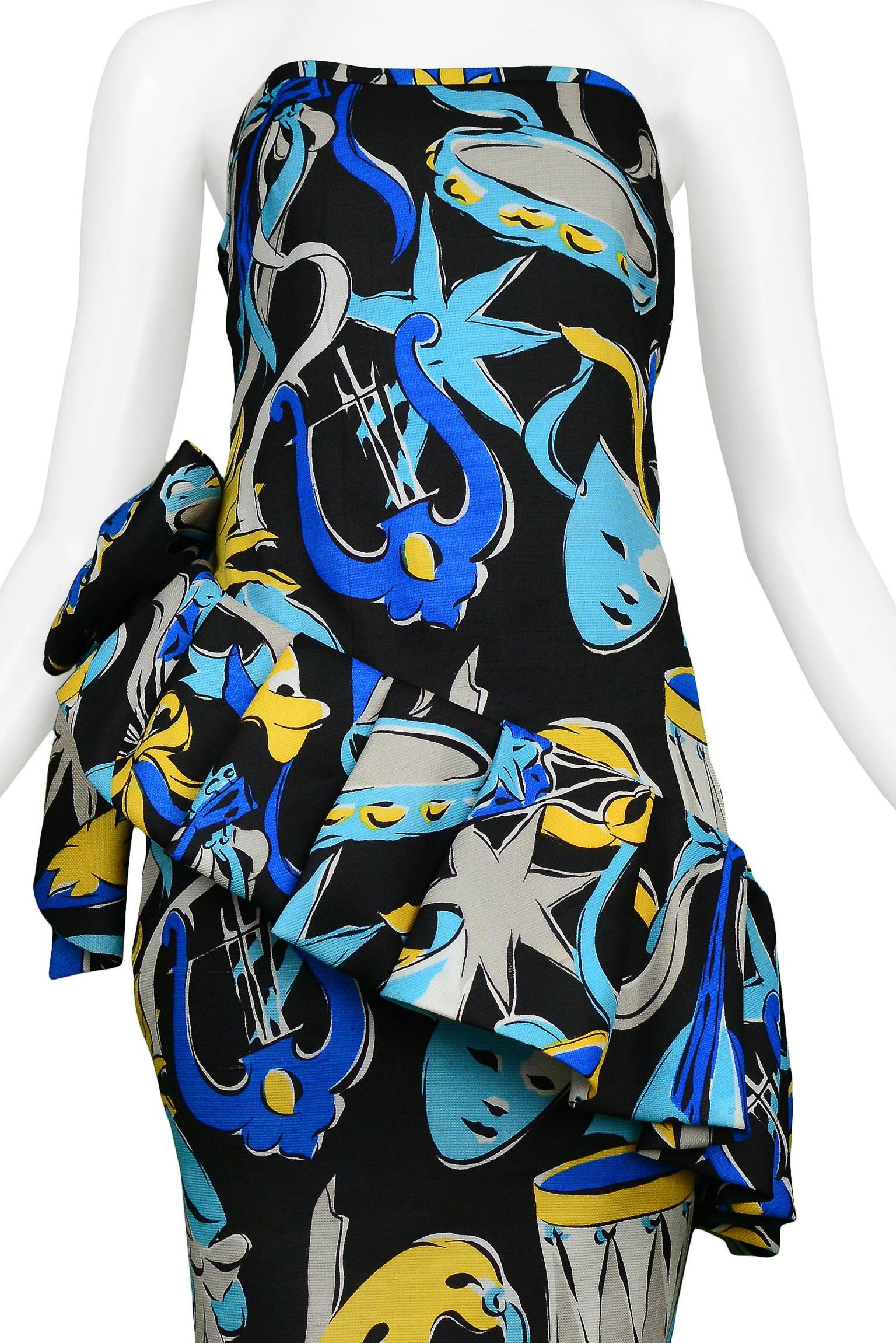 Vintage Yves Saint Laurent Masquerade and Stars Picasso Style Print ...